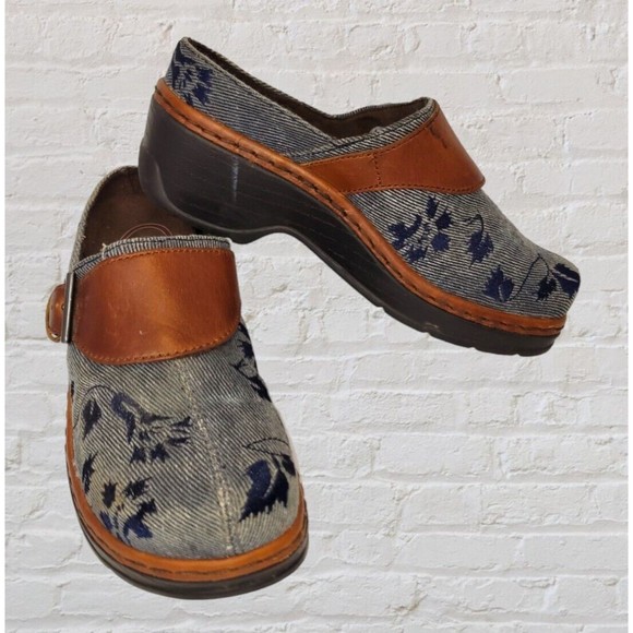 Klogs | Shoes | Klogs 5m Austin Blue Denim Embroidered Tapestry Denim Shoes Y2k 9s Slip On ...
